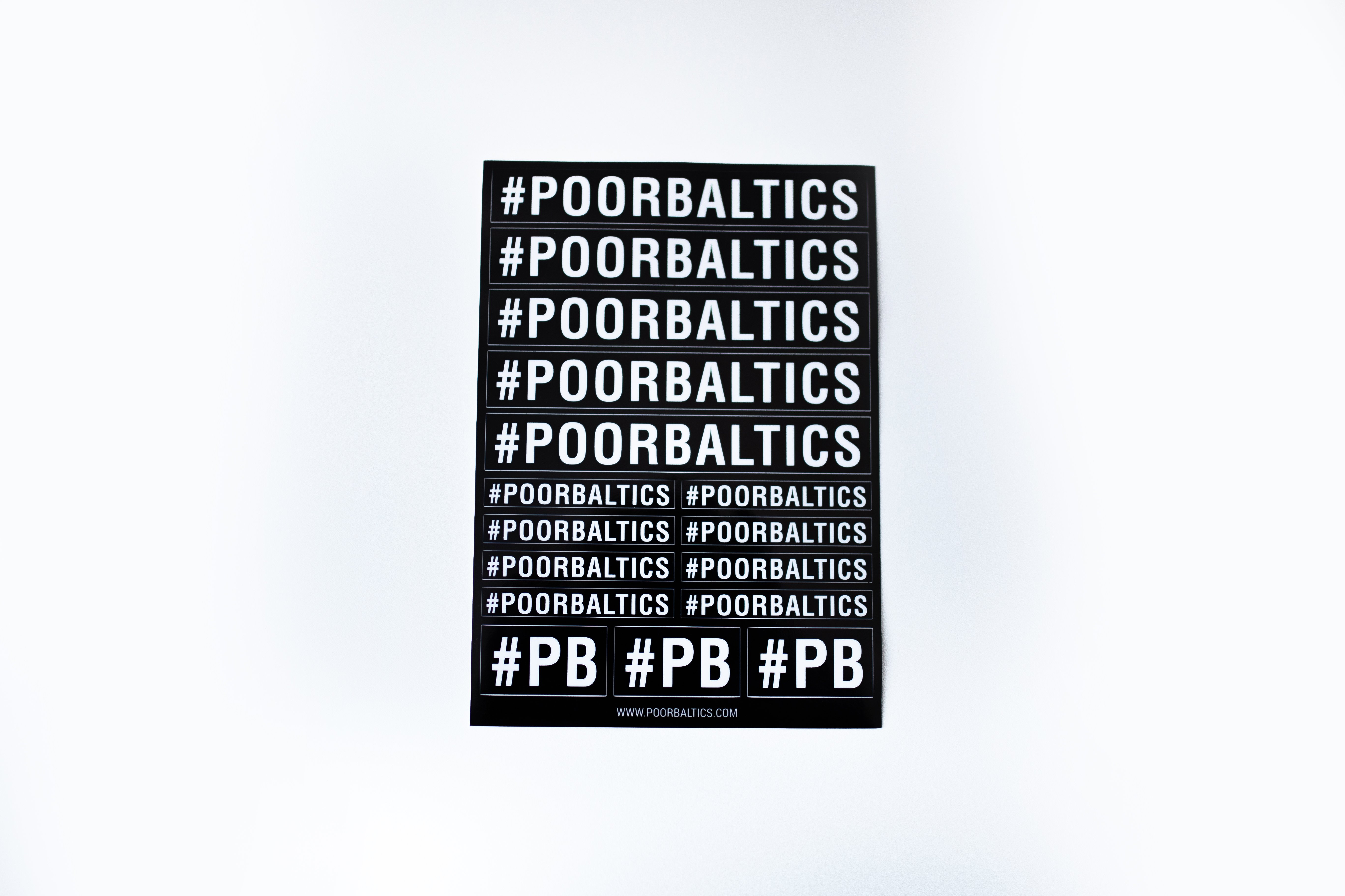POORBALTICS sticker pack 16 BLACK EDITION